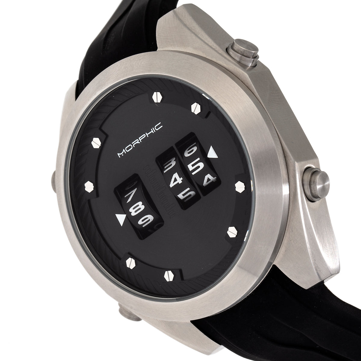 Morphic M76 Series Men's Watch Black Band Silver Case MPH7601 – Morphic ...